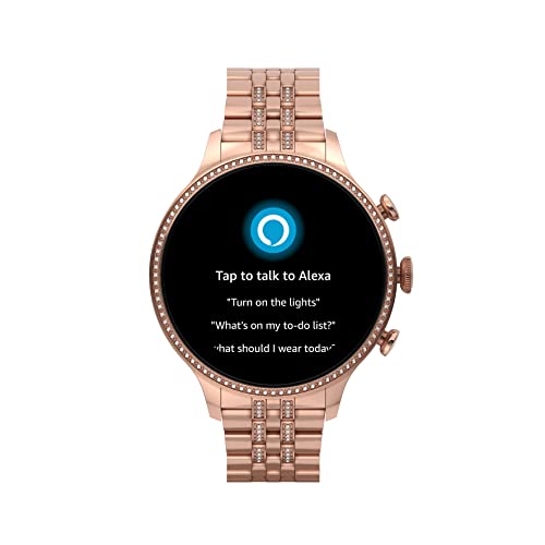 Fossil Unisex Gen 6 42mm Stainless Steel Touchscreen Smart Watch, Fitness Tracker, Color: Rose Gold (Model: FTW6077V)