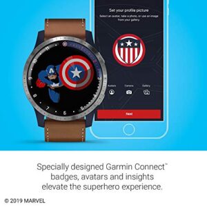 Garmin Legacy Hero Series, Marvel Captain America Inspired Premium Smartwatch, Includes a Captain America Inspired App Experience