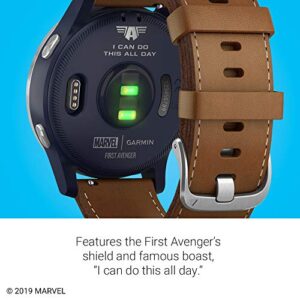 Garmin Legacy Hero Series, Marvel Captain America Inspired Premium Smartwatch, Includes a Captain America Inspired App Experience