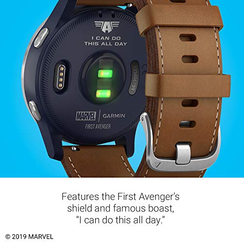 Garmin Legacy Hero Series, Marvel Captain America Inspired Premium Smartwatch, Includes a Captain America Inspired App Experience