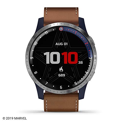 Garmin Legacy Hero Series, Marvel Captain America Inspired Premium Smartwatch, Includes a Captain America Inspired App Experience