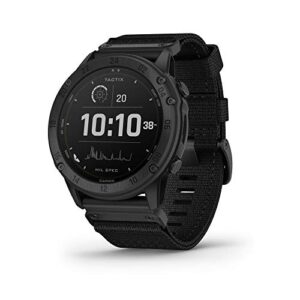 garmin tactix delta solar with ballistics, specialized tactical watch with solar charging capabilities, ruggedly built to military standards, night vision compatibility, black