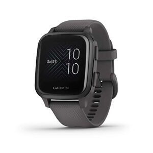 garmin venu sq music, gps smartwatch with bright touchscreen display, features music and up to 6 days of battery life, black (renewed)