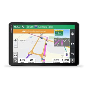 garmin – dezl otr800 8 inches gps truck navigator – black (renewed)