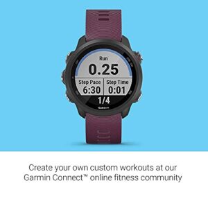 Garmin Forerunner 245, GPS Running Smartwatch with Advanced Dynamics, Berry (Renewed)