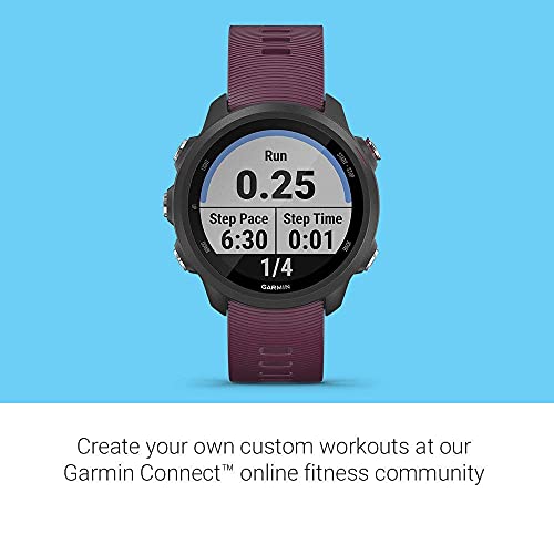 Garmin Forerunner 245, GPS Running Smartwatch with Advanced Dynamics, Berry (Renewed)