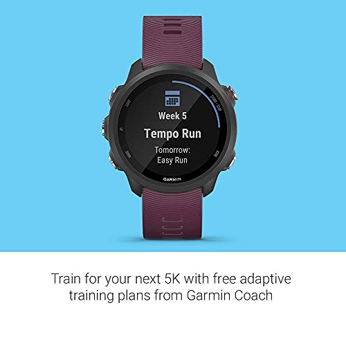 Garmin Forerunner 245, GPS Running Smartwatch with Advanced Dynamics, Berry (Renewed)