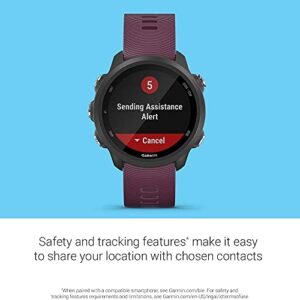 Garmin Forerunner 245, GPS Running Smartwatch with Advanced Dynamics, Berry (Renewed)