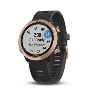 garmin forerunner 645 music, gps running watch with garmin pay contactless payments, wrist-based heart rate and music, rose gold