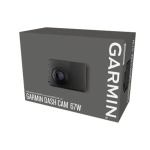 Garmin Dash Cam 67W, 1440p and Extra-Wide 180-degree FOV, Monitor Your Vehicle While Away w/ New Connected Features, Voice Control, Compact and Discreet (International Version)