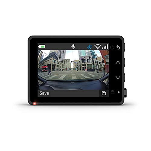 Garmin Dash Cam 67W, 1440p and Extra-Wide 180-degree FOV, Monitor Your Vehicle While Away w/ New Connected Features, Voice Control, Compact and Discreet (International Version)