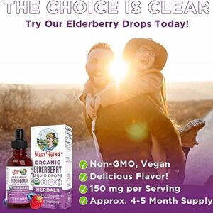 Elderberry Syrup by MaryRuth's | USDA Organic | Black Elderberry Liquid Drops for Immune Support | Sambucus Elderberry for Overall Health | Vegan | Non-GMO | Gluten Free | 30 Servings