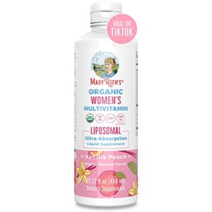 maryruth’s multivitamin for women | usda organic | sugar free womens multivitamin | liquid vitamins for women | immune support liquid liposomal | cognitive health & mood balance | vegan | 15.22 fl oz