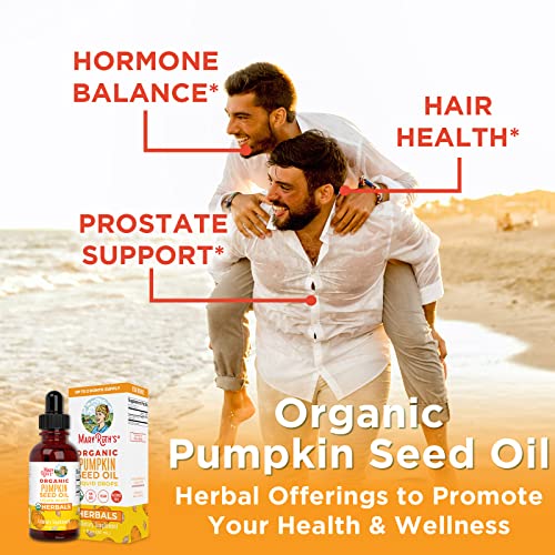 Pumpkin Seed Oil Liquid Drops by MaryRuth's | 2 Month Supply | Sugar Free | USDA Organic Pumpkin Seed Oil for Men & Women | Urinary Tract Support | Hair & Skin Health | Vegan | Gluten Free | 1 Fl Oz