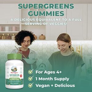 MaryRuth's Super Greens Gummies | Sugar Free | Super Greens Powder in a Gummy | 8 Greens Gummies with a Full Serving of Veggies for Adult & Kids Age 4+ | 2g Fiber Per Serving | Vegan | 60 Count