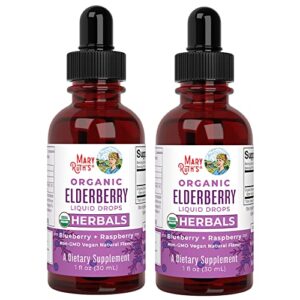 Elderberry Syrup by MaryRuth's | USDA Organic | Black Elderberry Liquid Drops for Immune Support | Sambucus Elderberry for Overall Health | Vegan | Non-GMO | Gluten Free | 30 Servings | 2 Pack