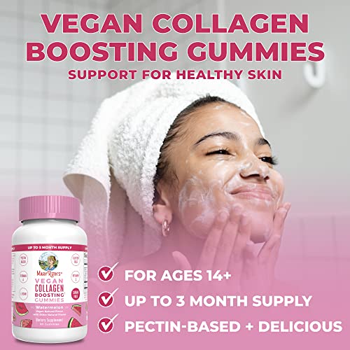 Collagen Boosting | Collagen Boosting Gummies | Skincare Supplement | Collagen Boost Supplements | Supplement for Hair Skin & Nails | Joint Support | Vegan | Non-GMO | Gluten Free | 90 Servings