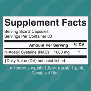 MaryRuth's NAC Supplement N-Acetyl Cysteine | 2 Month Supply | NAC 1000mg per serving | Vegan | Non-GMO | Gluten Free | 120 Count