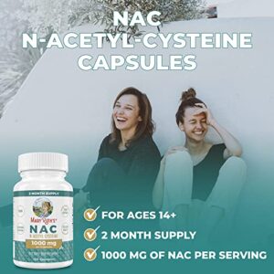 MaryRuth's NAC Supplement N-Acetyl Cysteine | 2 Month Supply | NAC 1000mg per serving | Vegan | Non-GMO | Gluten Free | 120 Count