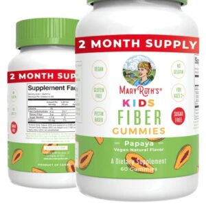 maryruth’s fiber gummies for kids | 2 month supply | sugar free | prebiotic fiber supplement | kids fiber gummies ages 2+ | gut health & digestion support | 3g soluble fiber per gummy | 60 count