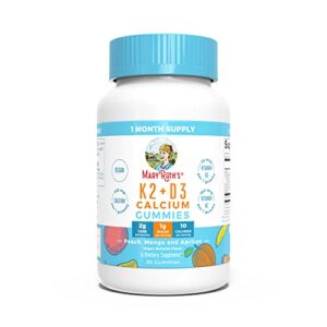 MaryRuth Organics Calcium with Vitamin D3 & Vitamin K2 | 1 Month Supply | Calcium Supplement | Bone Support | Calcium with Vitamin D3 K2 Gummies | Vegan | Non-GMO | Gluten Free | 30 Count