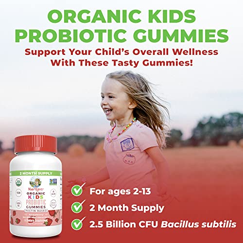 MaryRuth Organics Probiotic | USDA Organic Probiotic Gummies | Probiotic Digestive Support | Immune Support | Digestive & Gut Health Supplement | Vegan | Non-GMO | Gluten Free | 60 Count