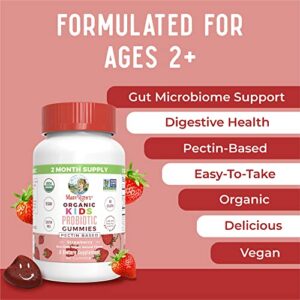 MaryRuth Organics Probiotic | USDA Organic Probiotic Gummies | Probiotic Digestive Support | Immune Support | Digestive & Gut Health Supplement | Vegan | Non-GMO | Gluten Free | 60 Count