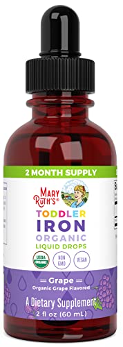 Kids Multivitamin Gummies & Liquid Iron for Children Ages 1-3 Bundle by MaryRuth | Made with Organic Ingredients | Immune Support | Iron Supplement for Toddlers | Vegan | Non-GMO | Gluten Free.