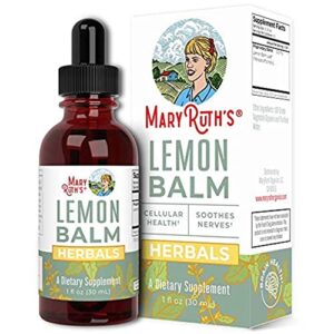 maryruth organics lemon balm drops extract for immune support, vegan, non-gmo, 1 fl oz