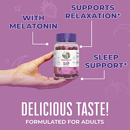 MaryRuth's Melatonin Vita-Beans for Adults | Relaxation & Sleep Support for Ages 14+ | Vegan | Non-GMO | Gluten Free | 90 Count