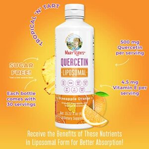 Quercetin | Sugar Free | Liquid Quercetin 500mg Immune Support for Adults | Inflammation Support Supplement | Immune Defense | Cellular Health | Vegan | Non-GMO | Gluten Free | 15.22 Fl Oz