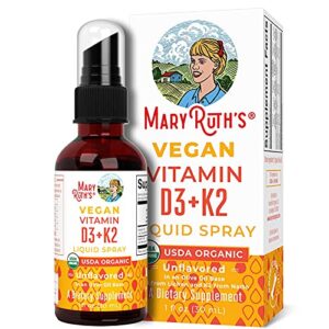 vitamin d3 | vitamin k2 | vitamin d3 k2 spray | k2 d3 vitamin liquid supplement for adults & kids | supplement for calcium absorption strong bones | vegan | non-gmo | gluten free | 1 fl oz