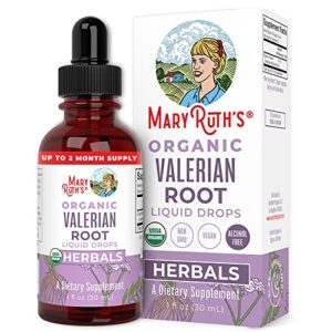 valerian root by maryruth’s | 2 month supply | sugar free | usda organic valerian root drops | support sleep, calm, and stress | vegan | non-gmo | gluten free | 60 servings