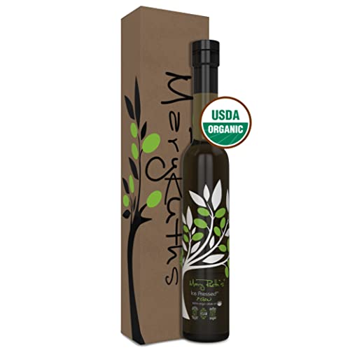 Olive Oil | USDA Organic Extra Virgin Olive Oil | Ice Pressed Extra Virgin Olive Oil | Supports Digestive Health | High in Nutrients | Raw | Vegan | Non-GMO | Gluten Free | 13 Fl Oz