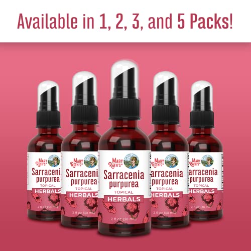 MaryRuth Organics Sarracenia Purpurea Liquid | Sarracenia Purpurea Topical Herbal Liquid | Purple Pitcher Plant | Vegan | Non-GMO | Gluten Free | 2 Fl Oz | 3 Pack