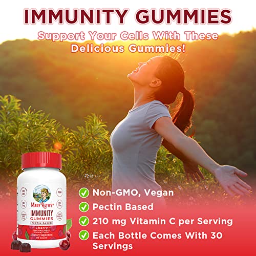 Stress Relief Vita-Beans for Adults & 5-in-1 Immunity Gummies Cherry Bundle by MaryRuth's | Magnesium Citrate & L-Theanine | Natural Calm, Relaxation, Stress and Mood Support | Immune Support