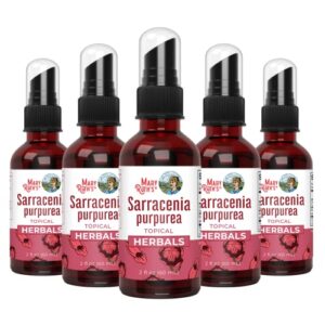 maryruth organics sarracenia purpurea liquid | sarracenia purpurea topical herbal liquid | purple pitcher plant | vegan | non-gmo | gluten free | 2 fl oz | 5 pack