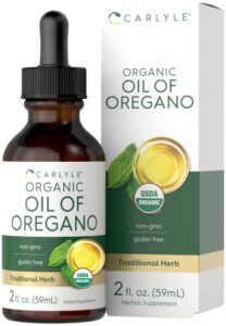 carlyle organic oil of oregano | 2 fl oz liquid | vegan, usda certified | non-gmo, gluten free drops