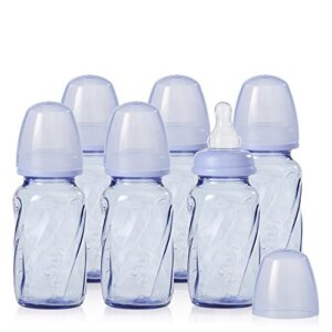 evenflo feeding glass premium proflo vented plus bottles for baby, infant and newborn – helps reduce colic – lavender, 4 ounce (pack of 6)