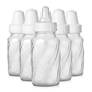 evenflo feeding classic glass twist bottles, 4 ounce (pack of 6)