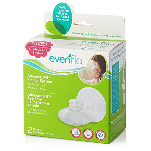 Evenflo Feeding 2 Piece AdvancedFit Flange System with Access to Instructional Video, X-Small, 21.0mm (Pack of 2)