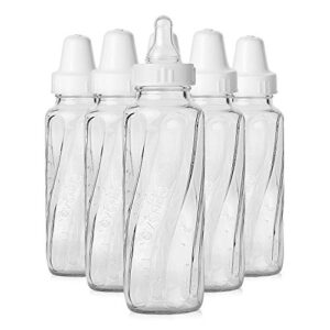 evenflo feeding classic glass twist bottles, 8 ounce (pack of 6),clear,1018611