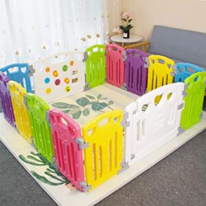 Baby Playpen Kids Activity Centre Safety Play Yard Home Indoor Outdoor New Pen (Multicolour, Classic Set 14 Panel)