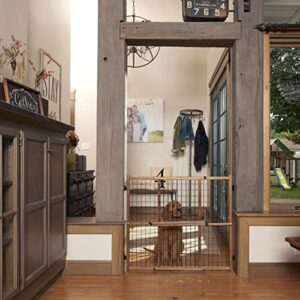 Position & Lock Tall & Wide Baby Gate, Pressure-Mounted, Farmhouse Collection