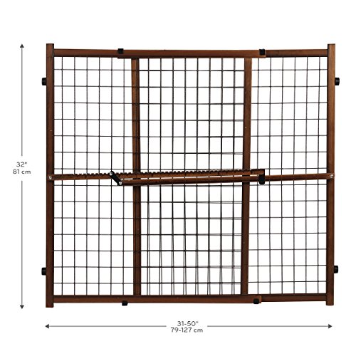 Position & Lock Tall & Wide Baby Gate, Pressure-Mounted, Farmhouse Collection