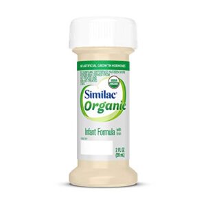 similac organic infant formula with iron, ready to feed, 2 fl oz bottles (pack of 48)