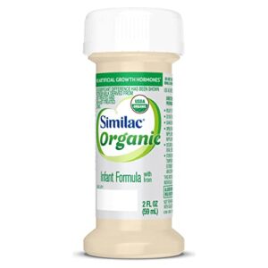 Similac Organic Infant Formula with Iron, Ready to Feed, 2 fl oz bottles (Pack of 48)