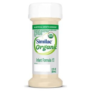 Similac Organic Infant Formula with Iron, Ready to Feed, 2 fl oz bottles (Pack of 48)