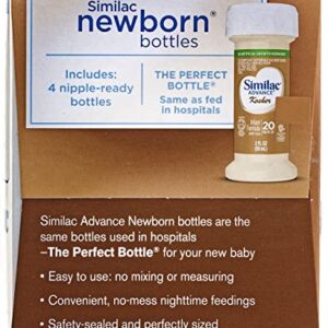 Similac Advance Kosher Infant Formula with Iron, 2 Fl OZ - 4 Bottles (2 Pack = 8 Bottles) Milk Based, Ready To Feed, Resealable Bottle, Cholov Yisroel, (0-12 Months)