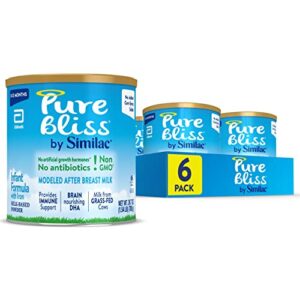 pure bliss by similac infant formula, gentle, easy to digest, non-gmo, powder, 24.7-oz can, pack of 6